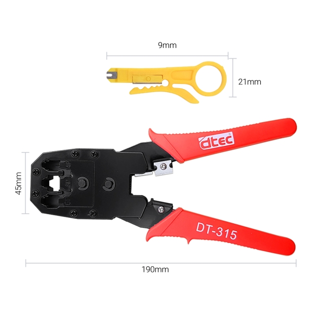 آچار پرس سرسوکت شبکه و تلفن DTEC DT- 315 – فروشگاه آلتین الکترونیک