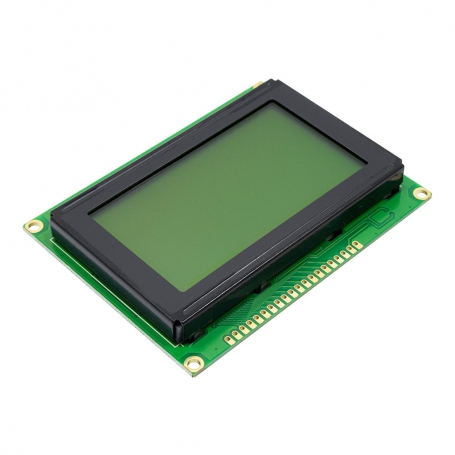 نمایشگر GLCD 64×128 گرافیکی بک لایت سبز با درایور KS108 فریم کوچک ...
